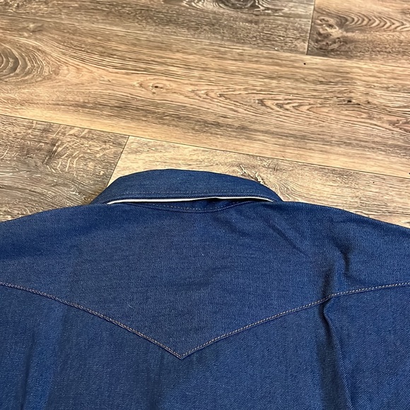 Wrangler | Shirts | Vintage Wrangler Mens Extra Long Tails 9x35 Denim ...
